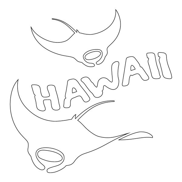 Inbloom Stickers | Hawaii Manta Rays Car Sticker