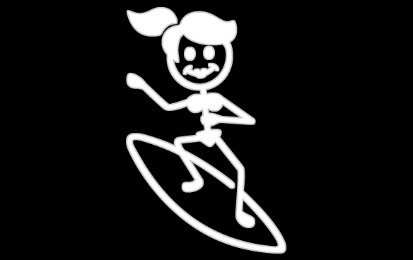 Inbloom Stickers | Surfer Girl Sticker Car Sticker