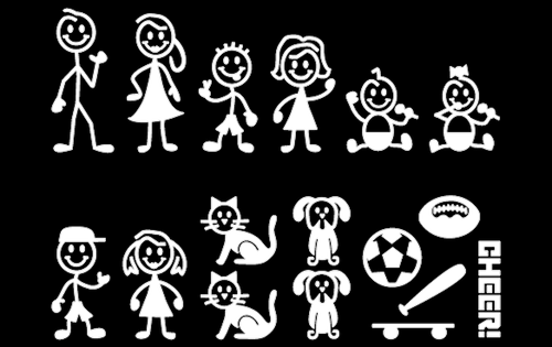 Stick Figure Car Art | Playful Designs for Decals and Stickers ...